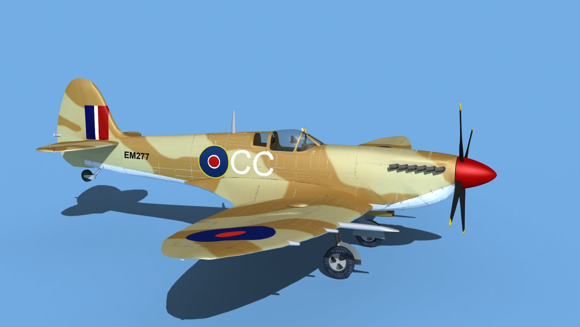 Supermarine Spitfire Mk IXb V05 3D model - TurboSquid 1756998