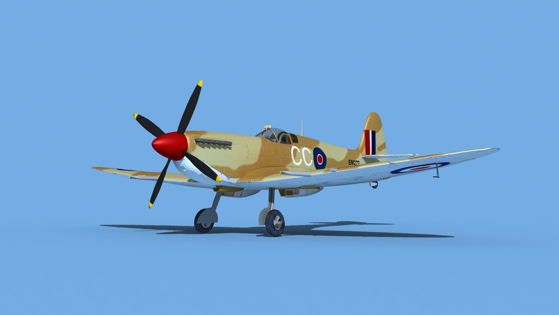 Supermarine Spitfire Mk IXb V05 3D model - TurboSquid 1756998