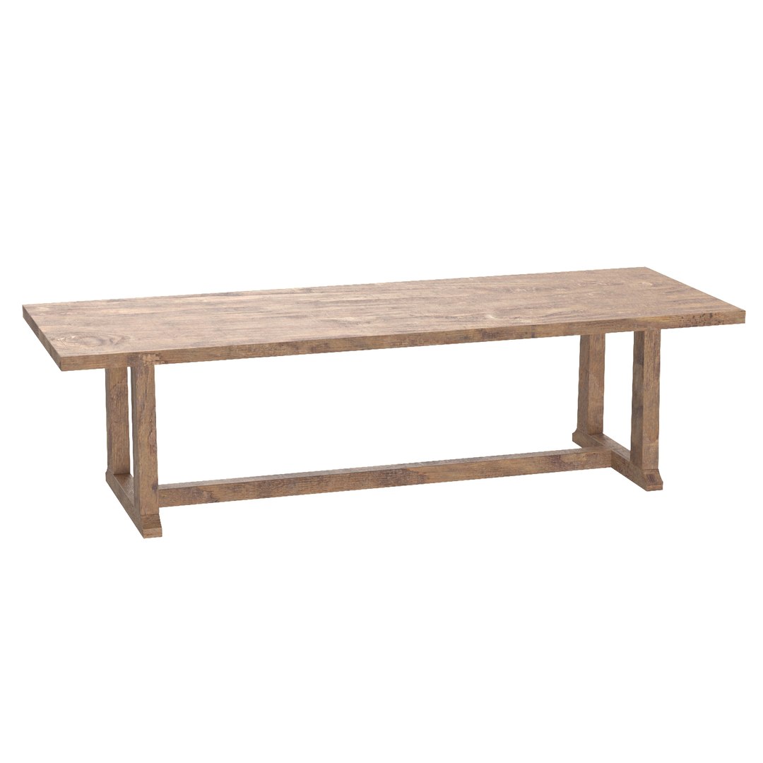 3D Four Hands Otto Dining Table - TurboSquid 2060957