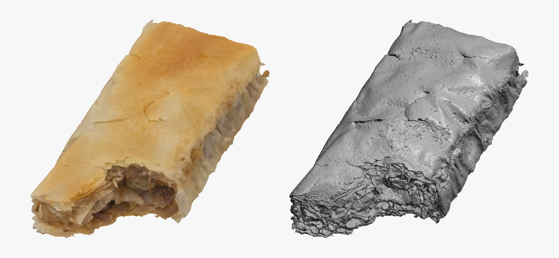 3D Model Apple Strudel 01 Bitten RAW Scan - TurboSquid 1718869