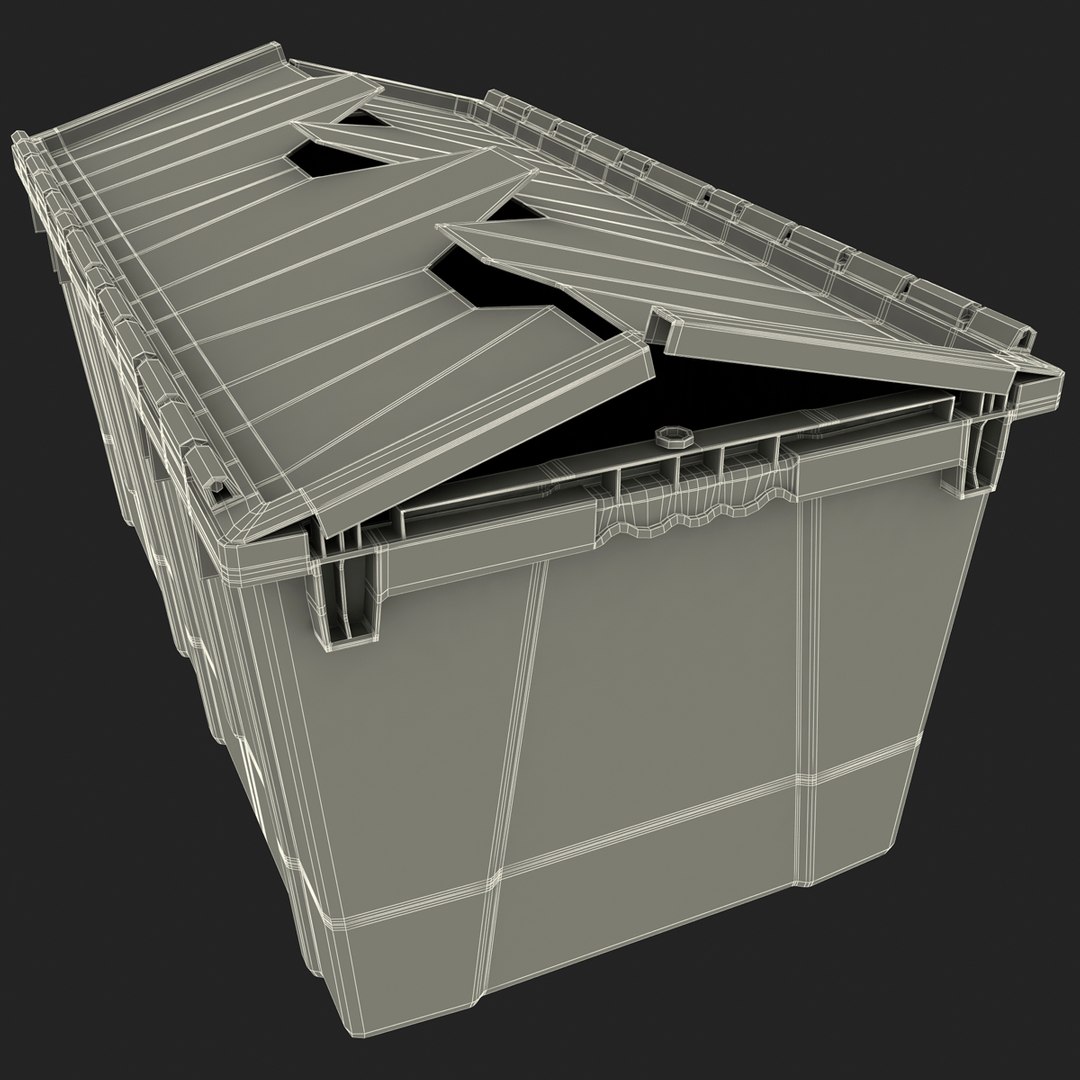 3d model industrial storage bin