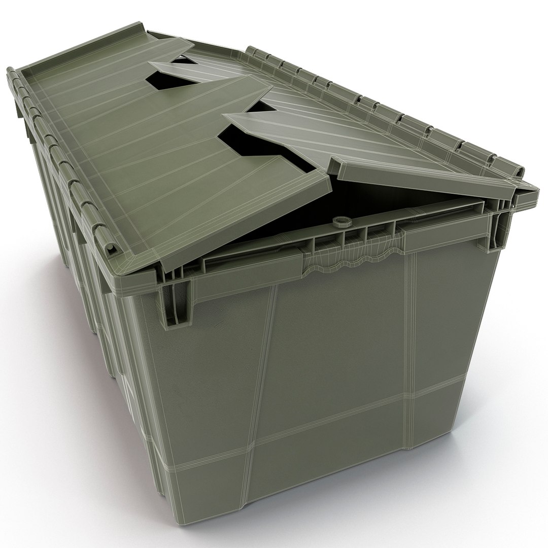 3d model industrial storage bin