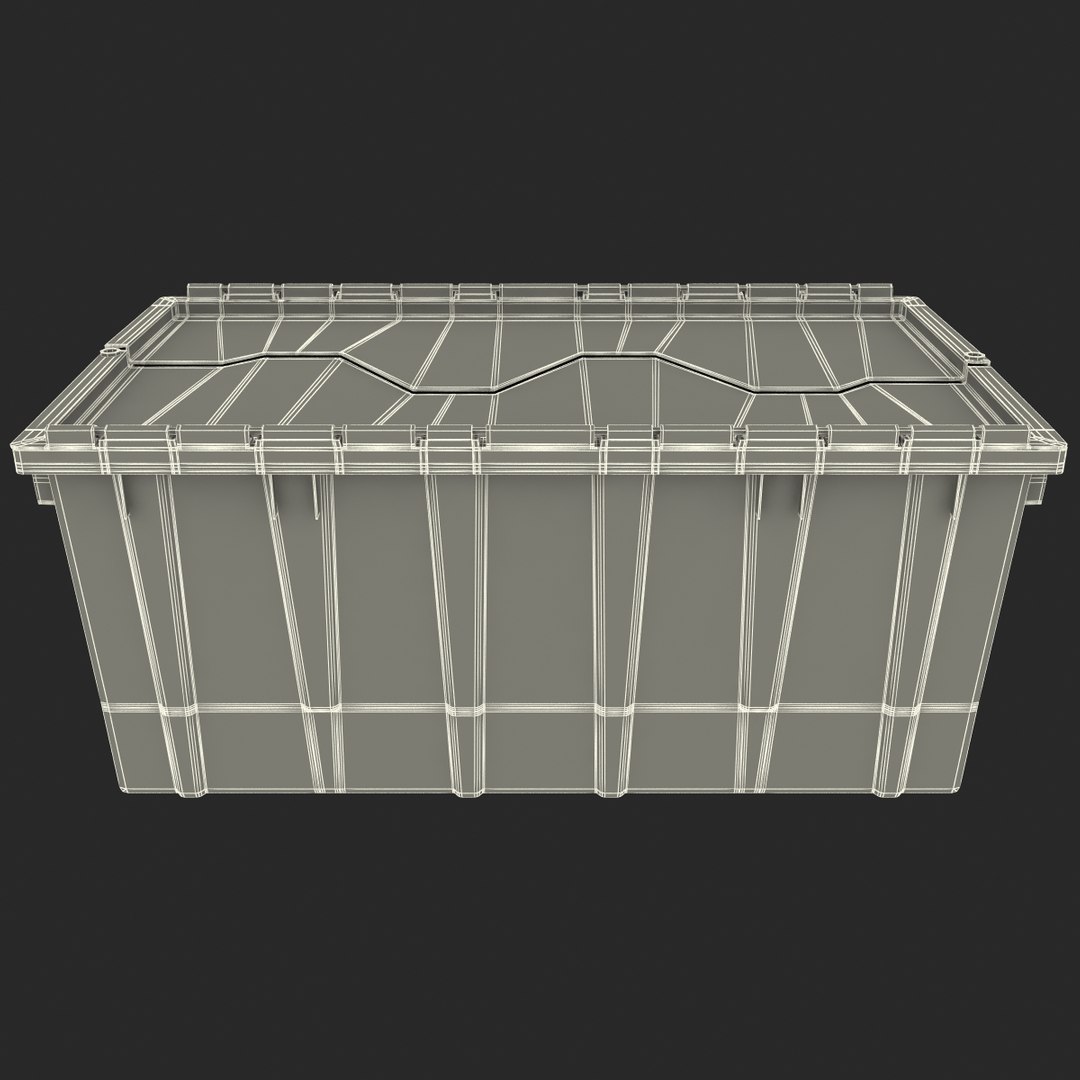 3d model industrial storage bin
