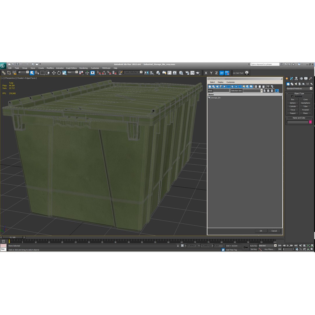 3d model industrial storage bin