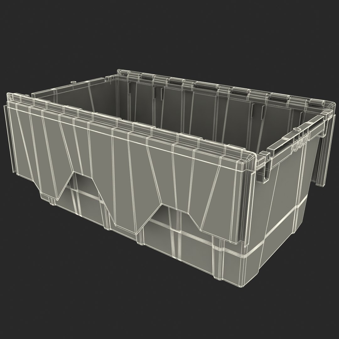 3d model industrial storage bin