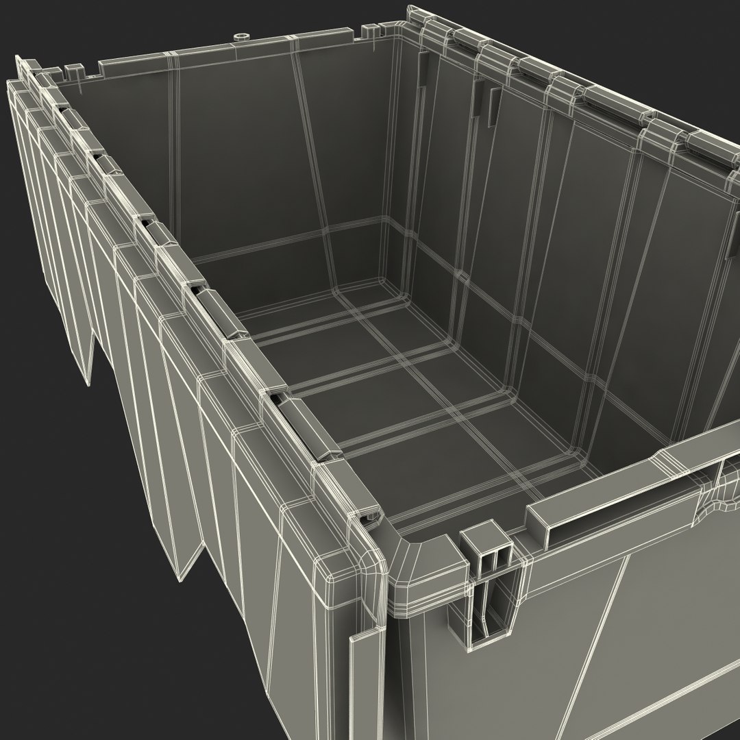 3d model industrial storage bin