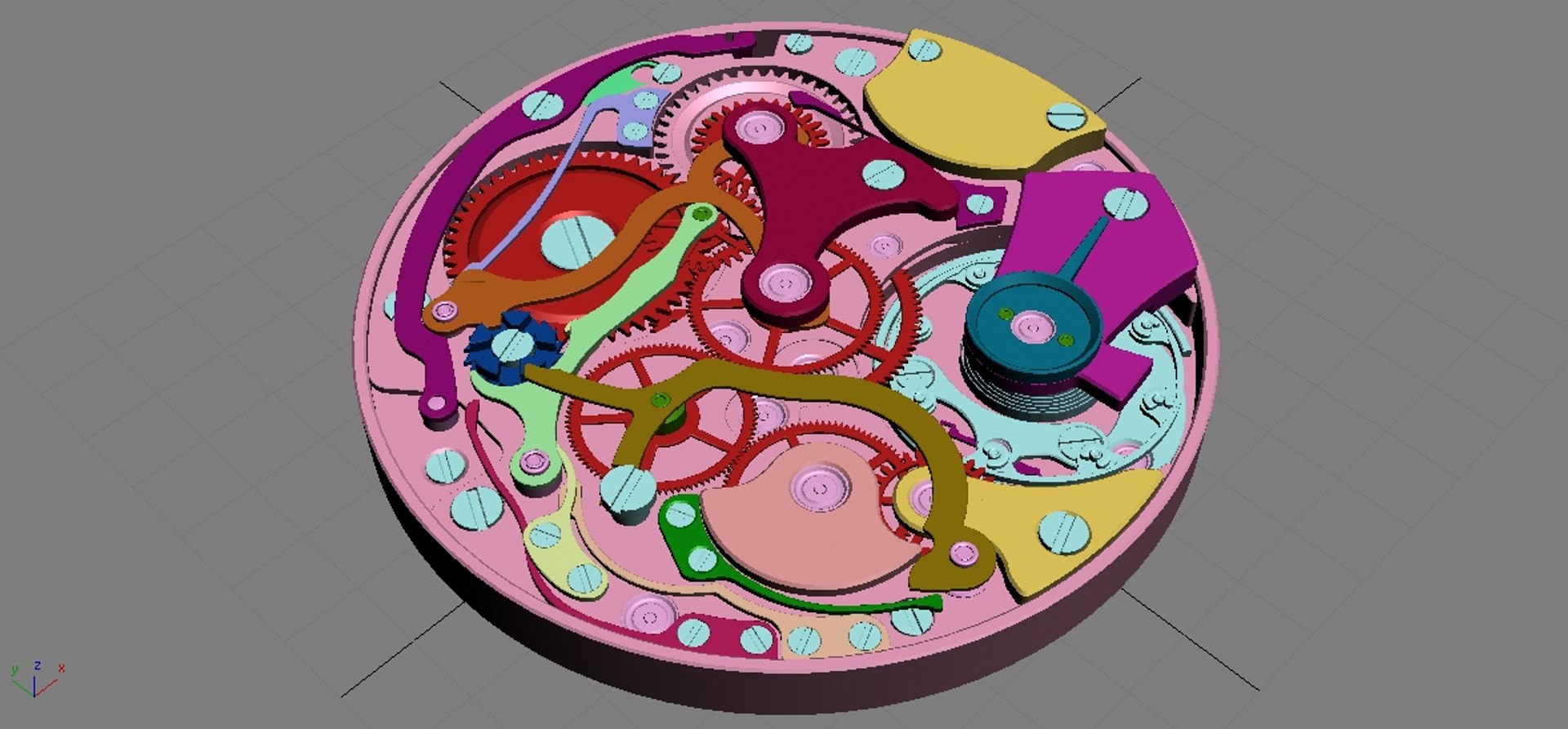 3d Watch Mechanism Model