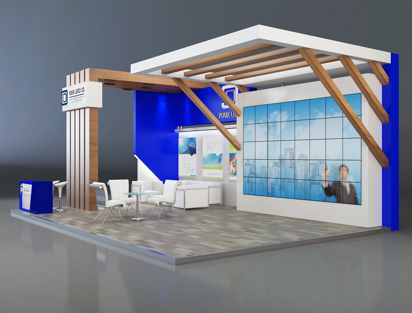 3D Booth Exhibition Stand a641 model - TurboSquid 1997268