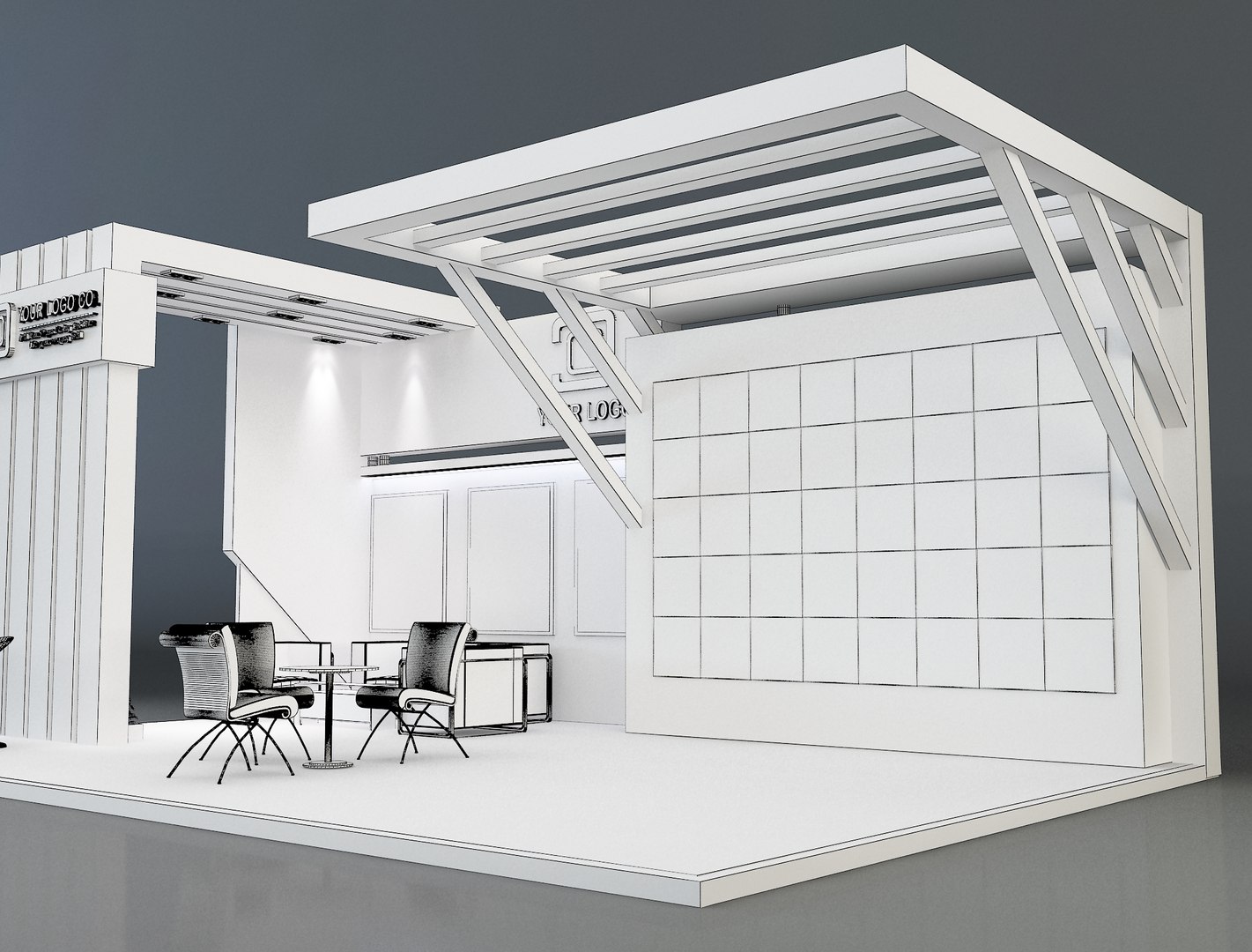 3D Booth Exhibition Stand a641 model - TurboSquid 1997268