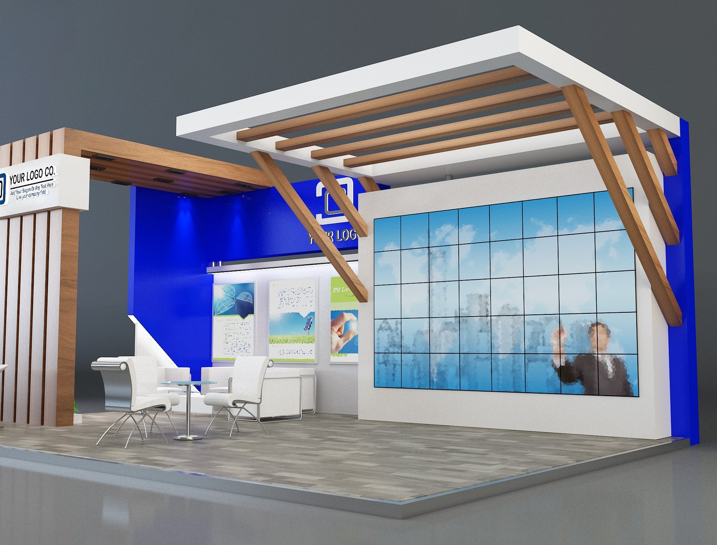 3D Booth Exhibition Stand a641 model - TurboSquid 1997268