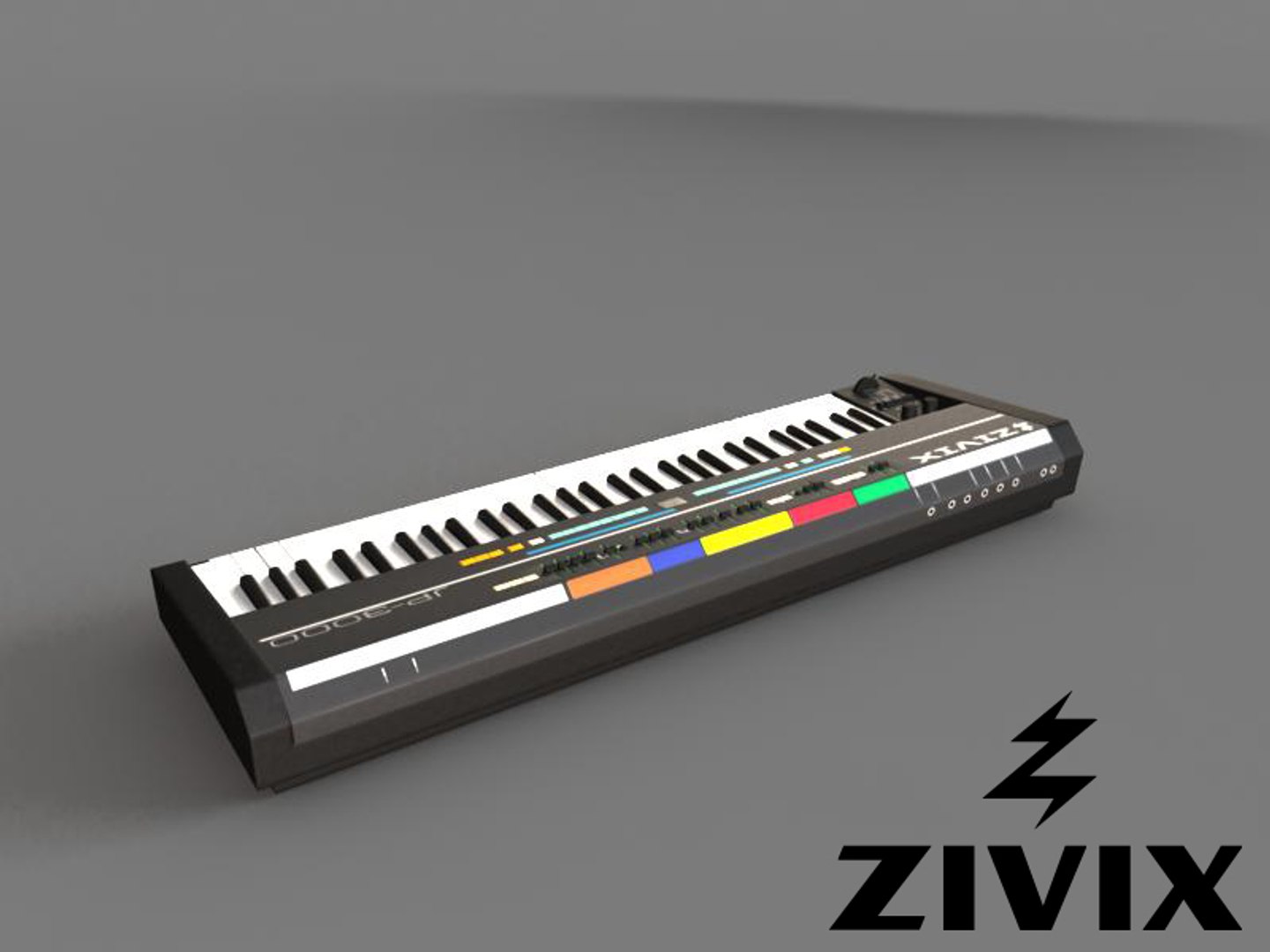 3d Model Of Electronic Synthesizer