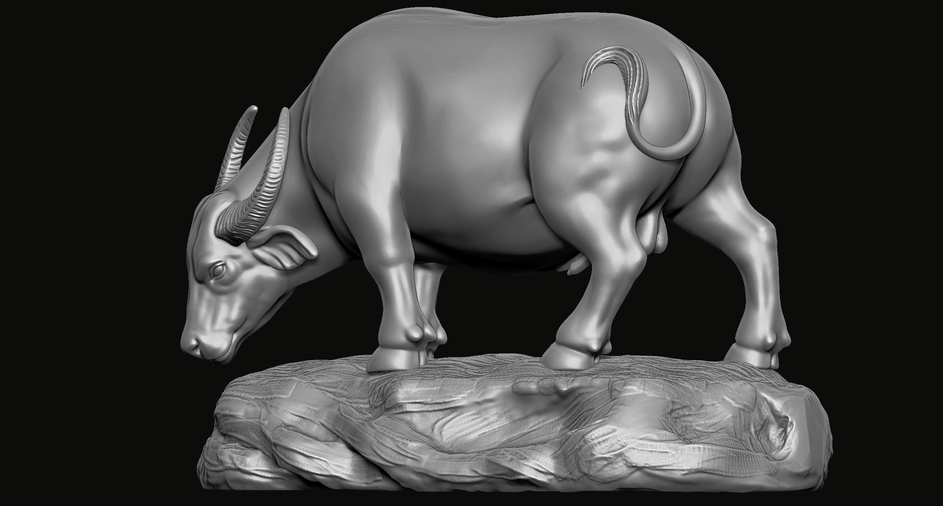 Buffalo Statue 3D Model - TurboSquid 2253052