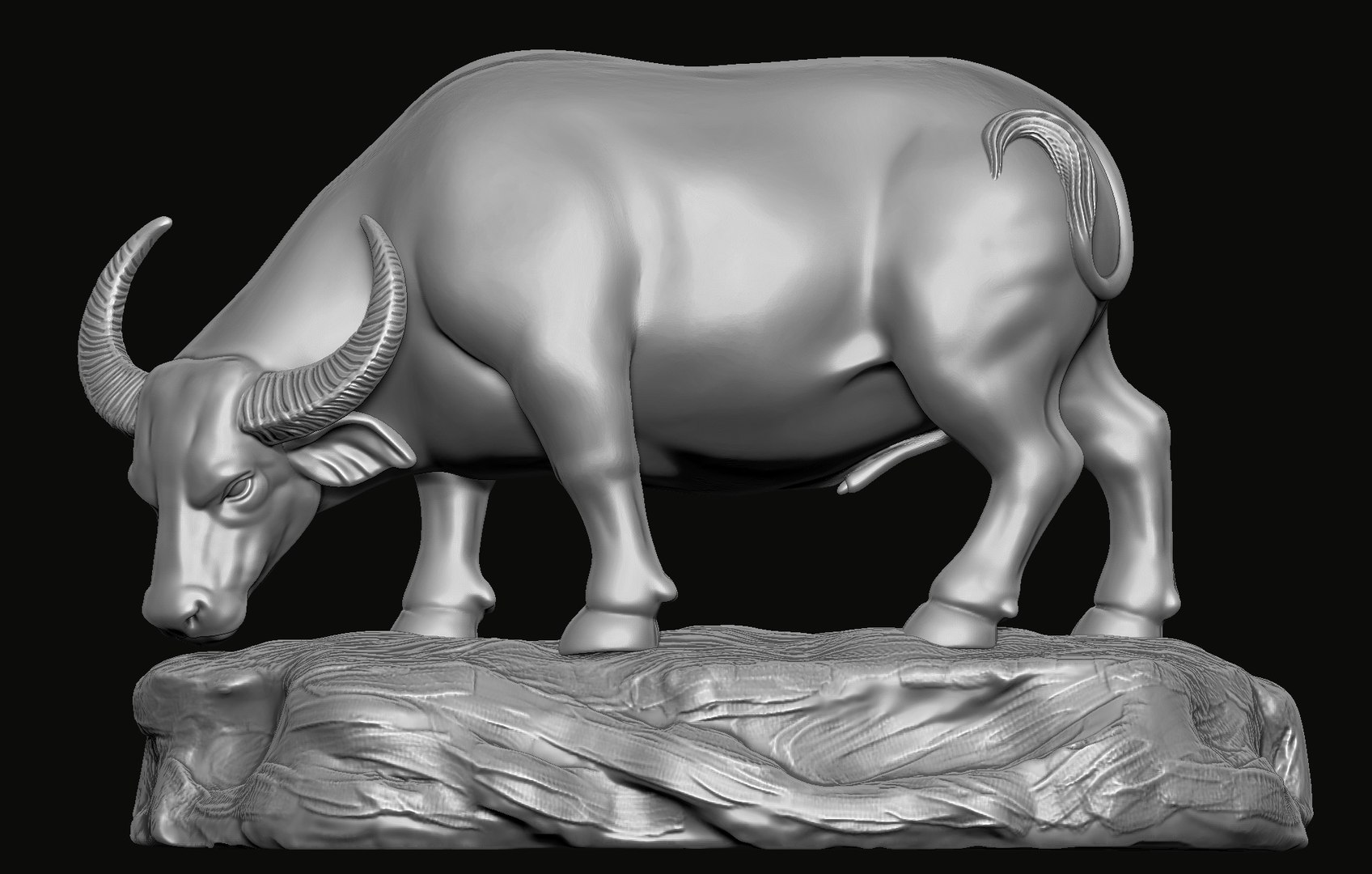 Buffalo Statue 3D Model - TurboSquid 2253052