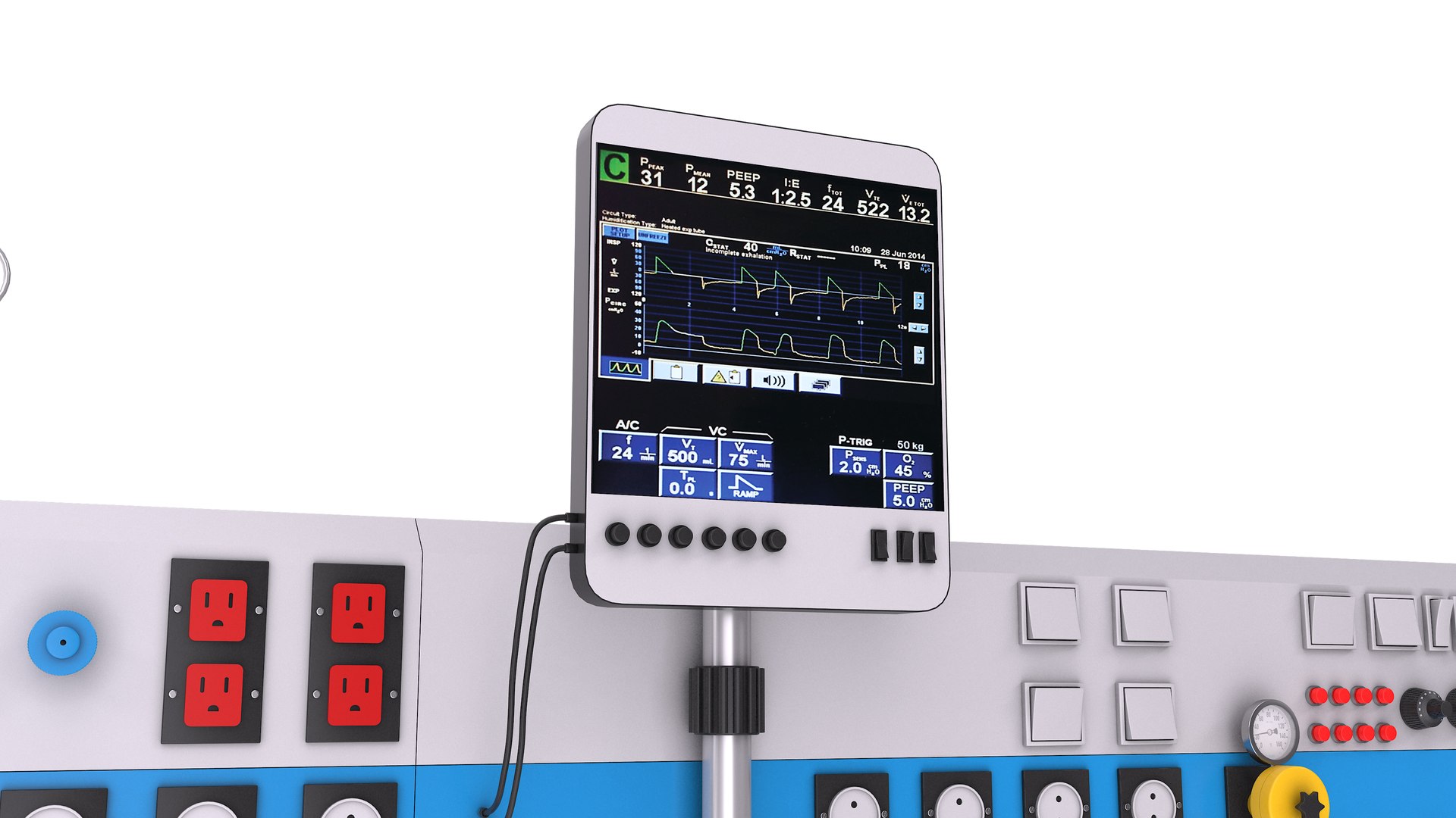 ICU Headbed Set 3D Model - TurboSquid 1858252
