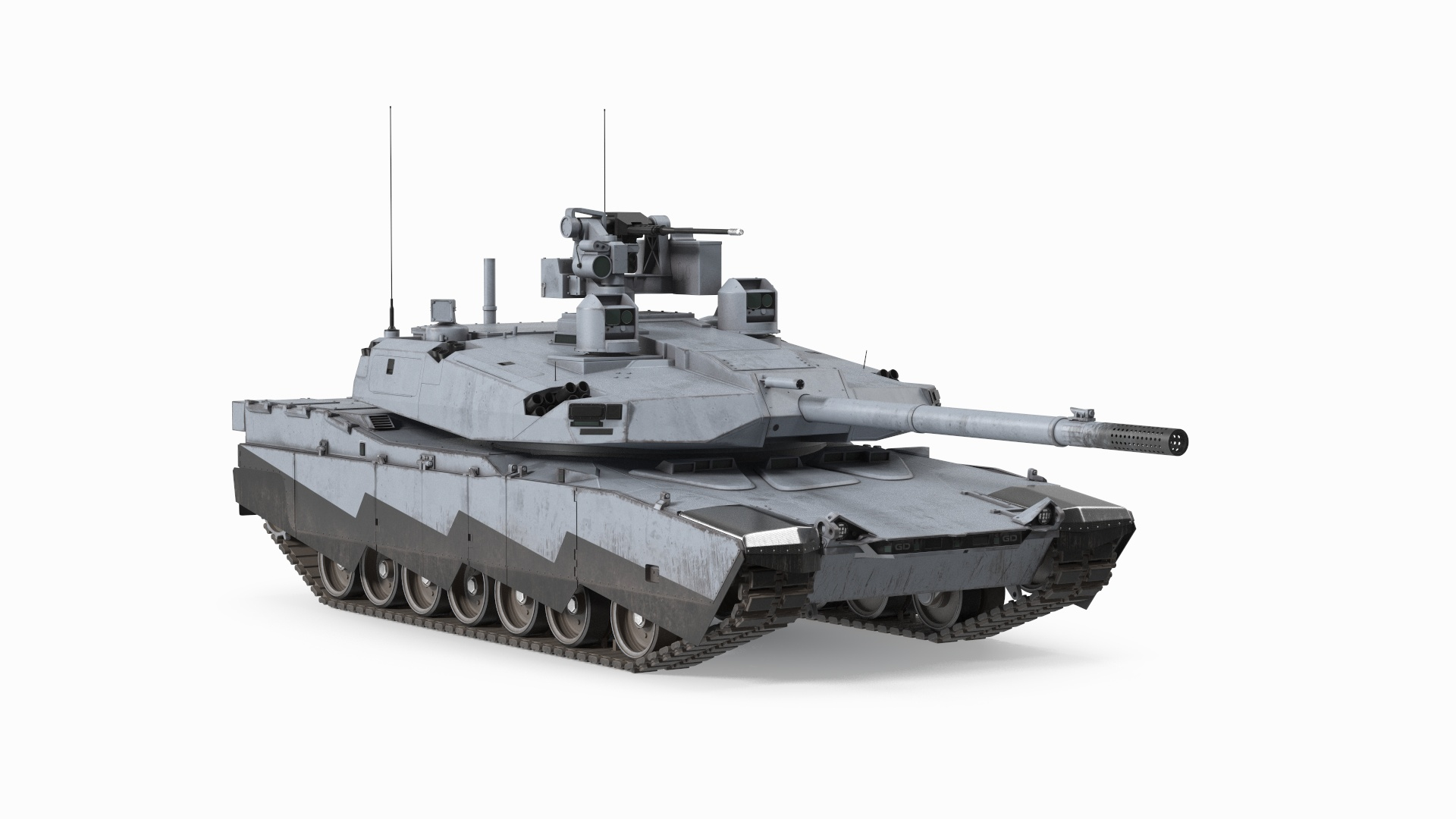 3D Model Old Grey Tank Abrams X Rigged For Maya - TurboSquid 2240725