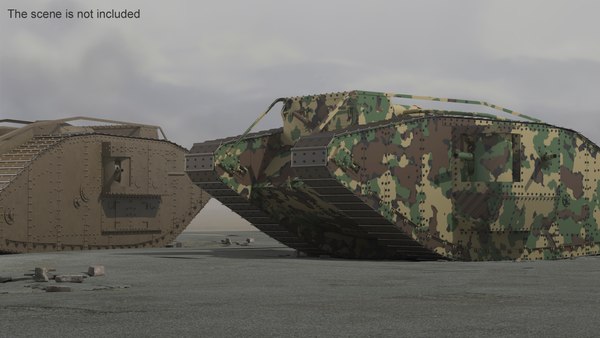 modelo 3d Tank MK 4 Macho Camuflaje Color Rigged para Maya - TurboSquid ...