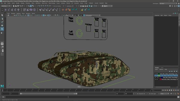 modelo 3d Tank MK 4 Macho Camuflaje Color Rigged para Maya - TurboSquid ...