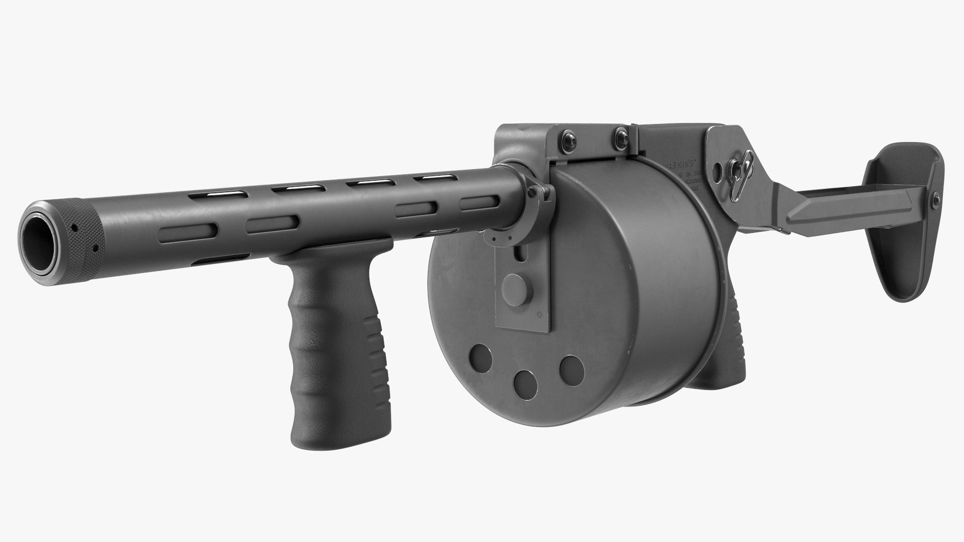 3D Shotgun Striker-12 Unfolded Buttstock model - TurboSquid 2155486