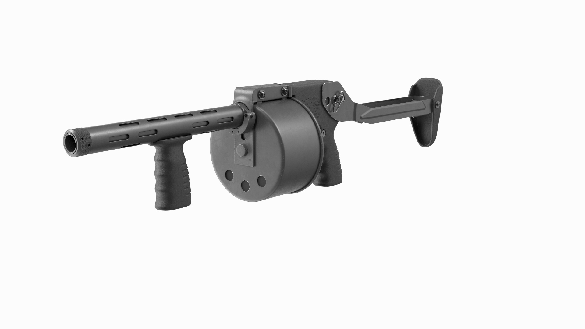 3D Shotgun Striker-12 Unfolded Buttstock Model - TurboSquid 2155486