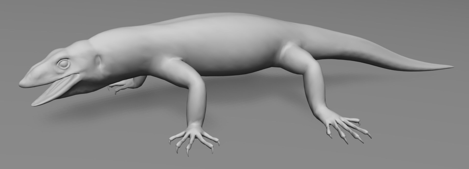 monitor lizard 3d model