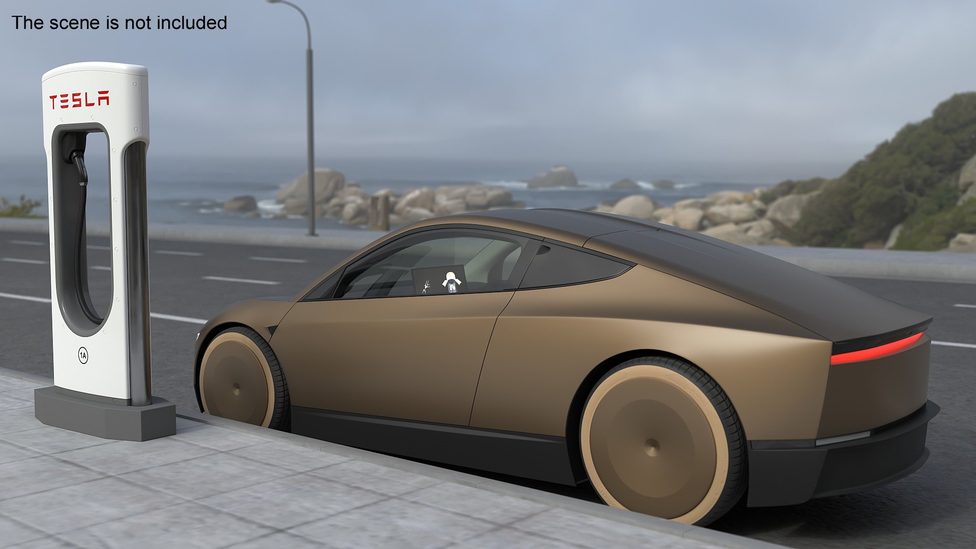 Tesla Cybercab Robotaxi With Supercharger Station Model - TurboSquid ...