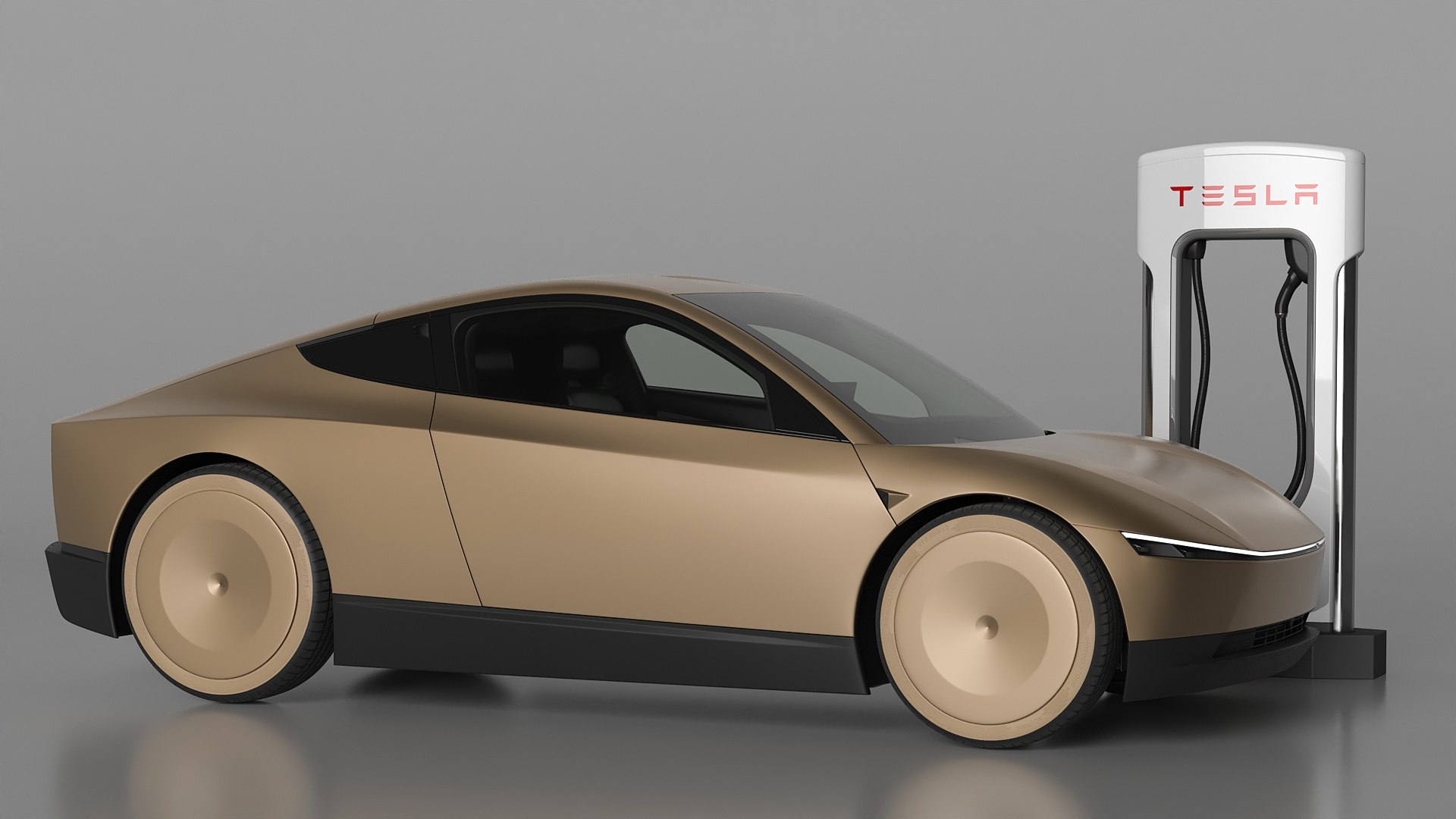 Tesla Cybercab Robotaxi With Supercharger Station Model - TurboSquid ...