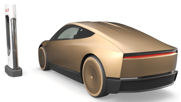 modelo 3d Taxi robot Tesla con estación de supercarga - TurboSquid 2325329