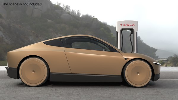 modelo 3d Taxi robot Tesla con estación de supercarga - TurboSquid 2325329