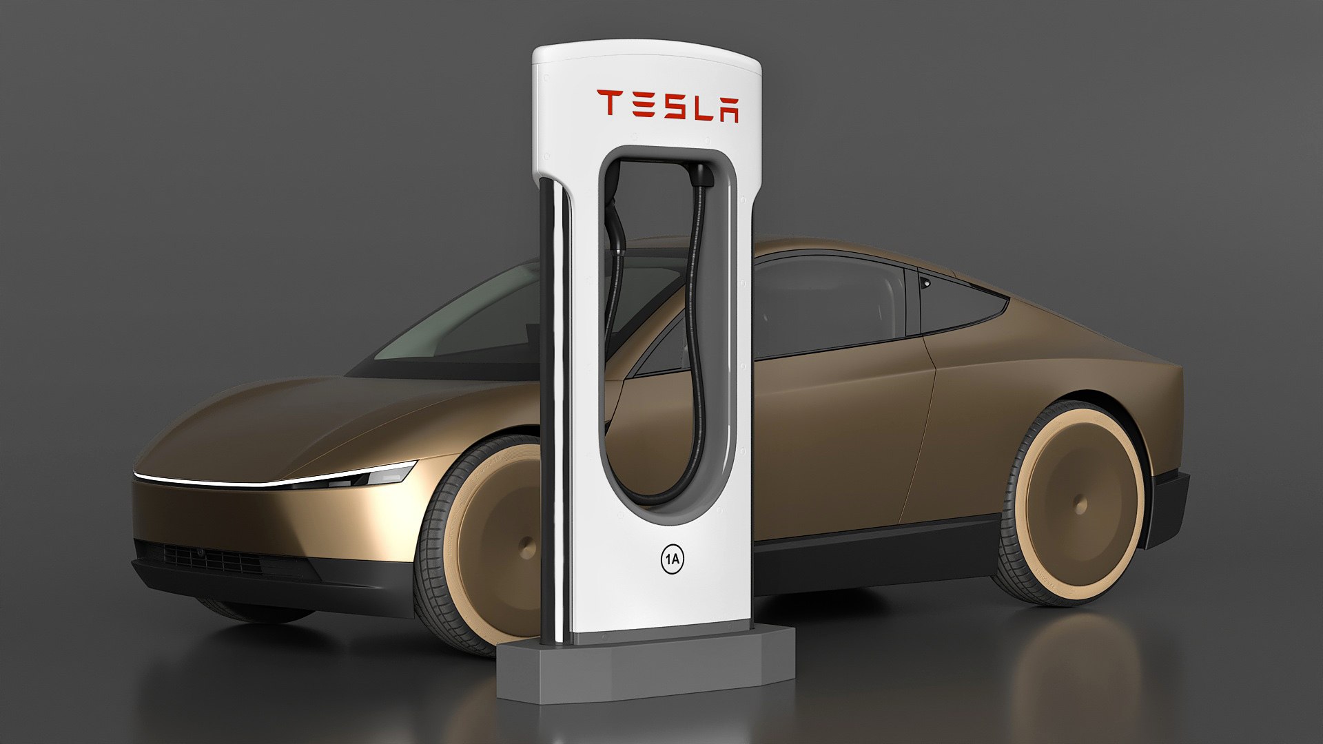 Tesla Cybercab Robotaxi With Supercharger Station Model - TurboSquid ...