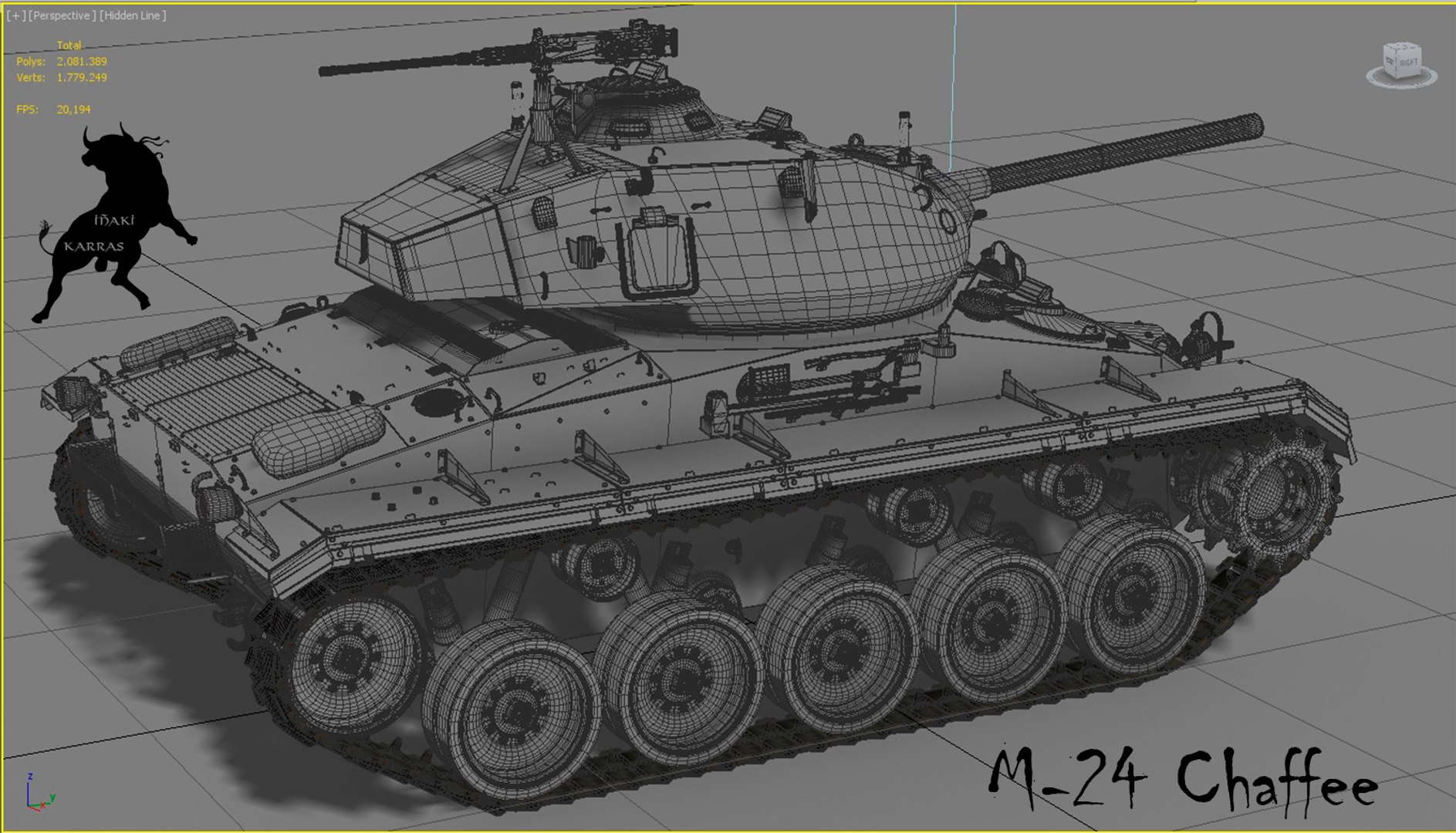 Tank Chaffee 3d Max