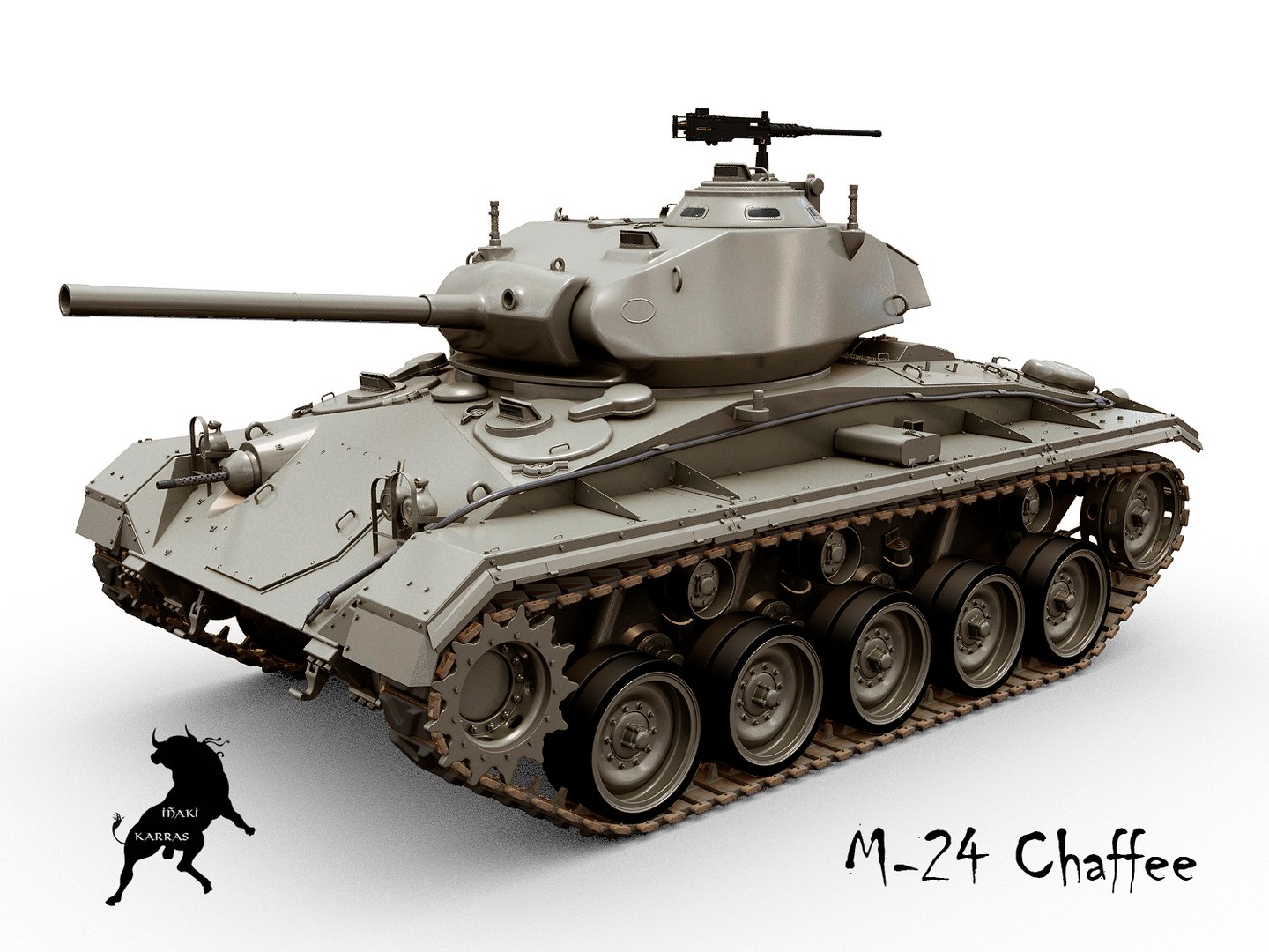 Tank Chaffee 3d Max