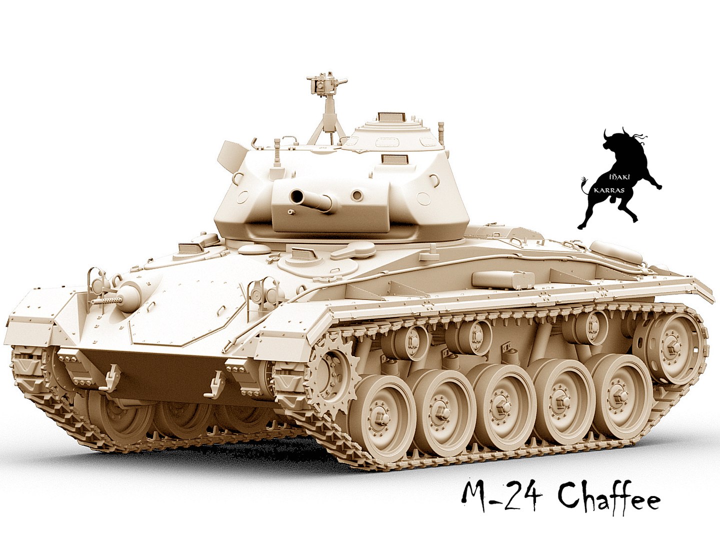 Tank Chaffee 3d Max