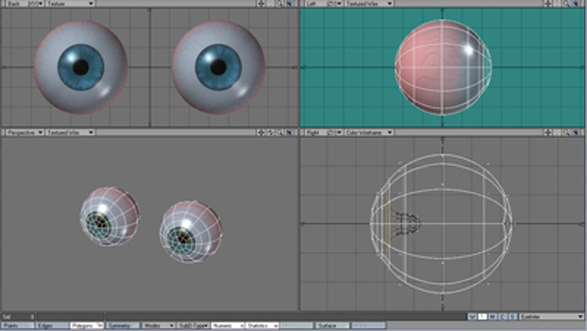 Eyes Morphs Modeled 3d Model
