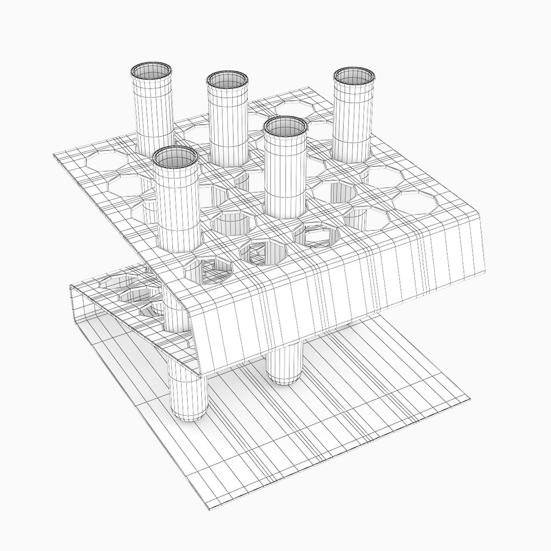 3dsmax Test Tube Rack