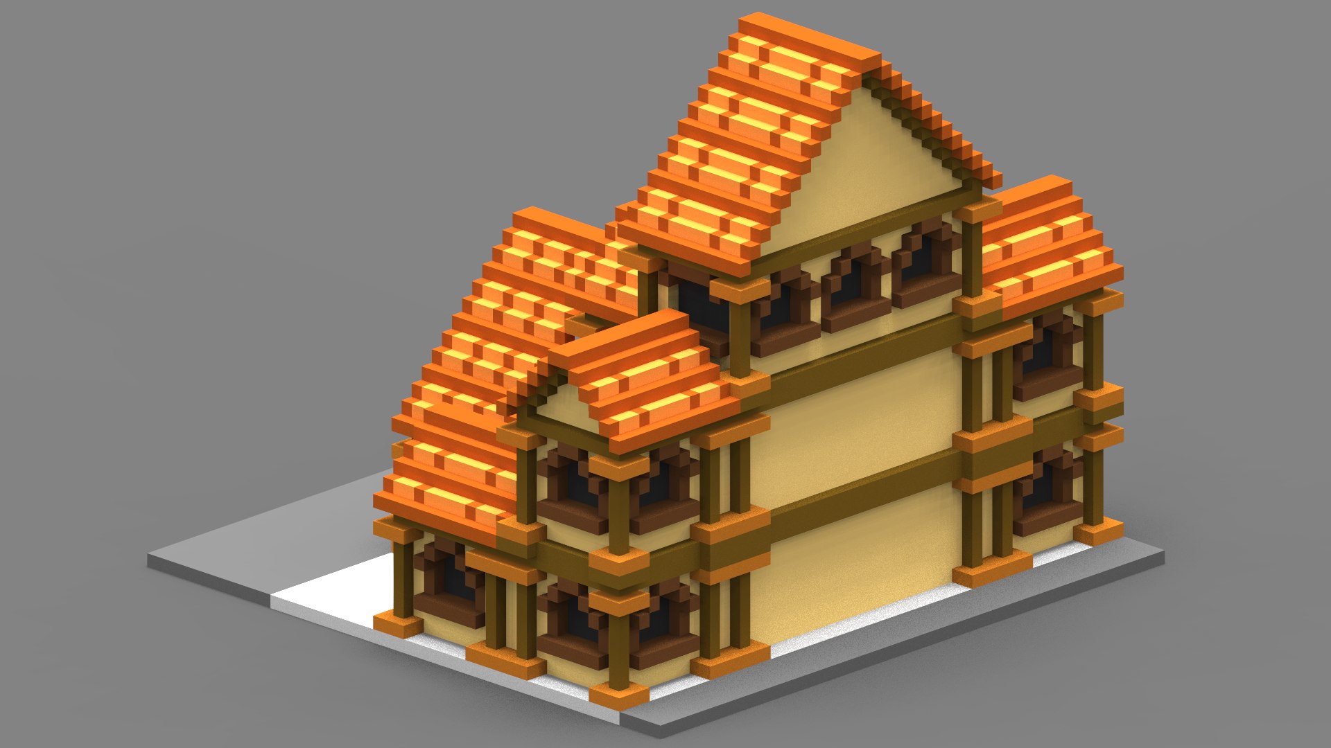 Voxel House Model - TurboSquid 1353184