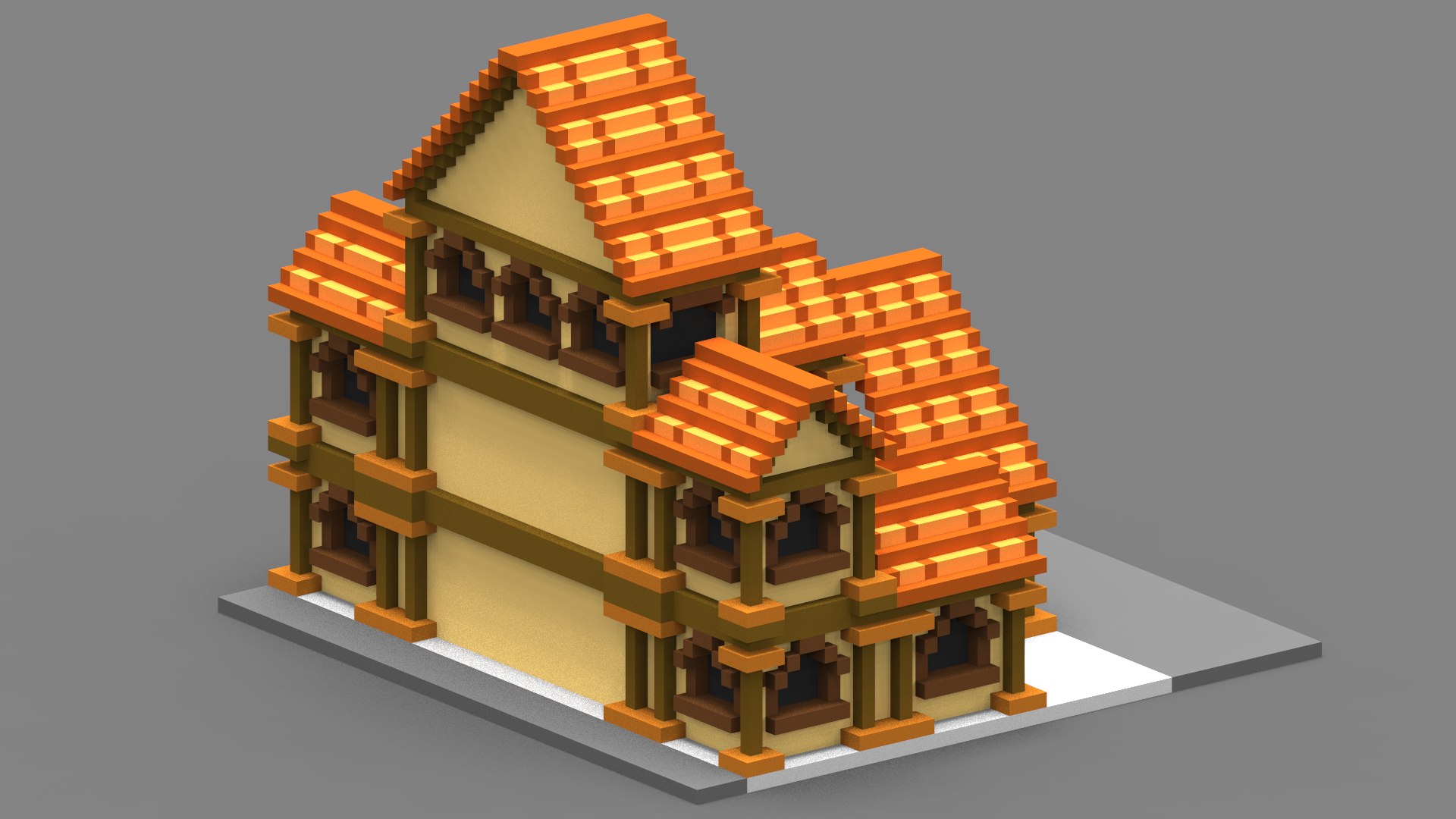 Voxel House Model - TurboSquid 1353184