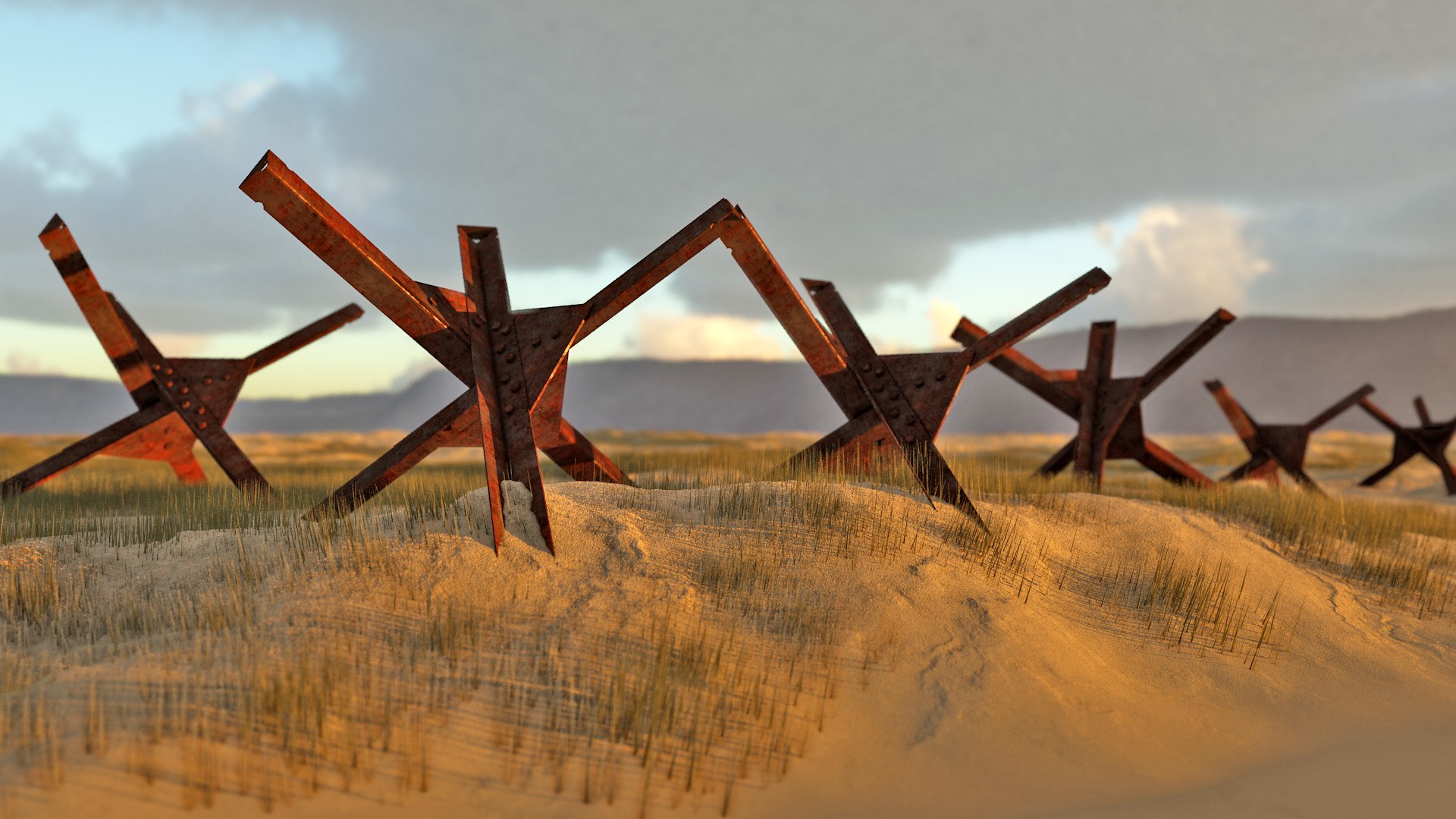 3D Czech Static Anti-tank Hedgehog - TurboSquid 1800229