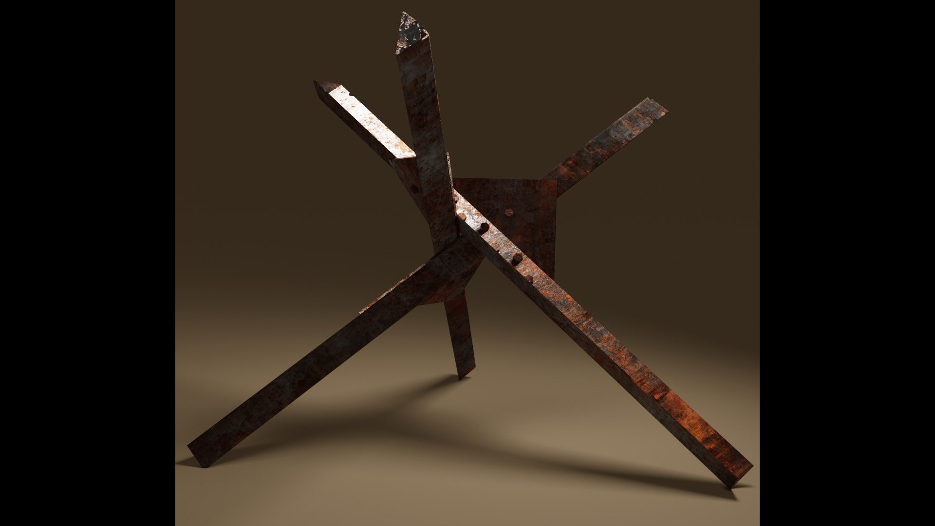 3D Czech Static Anti-tank Hedgehog - TurboSquid 1800229