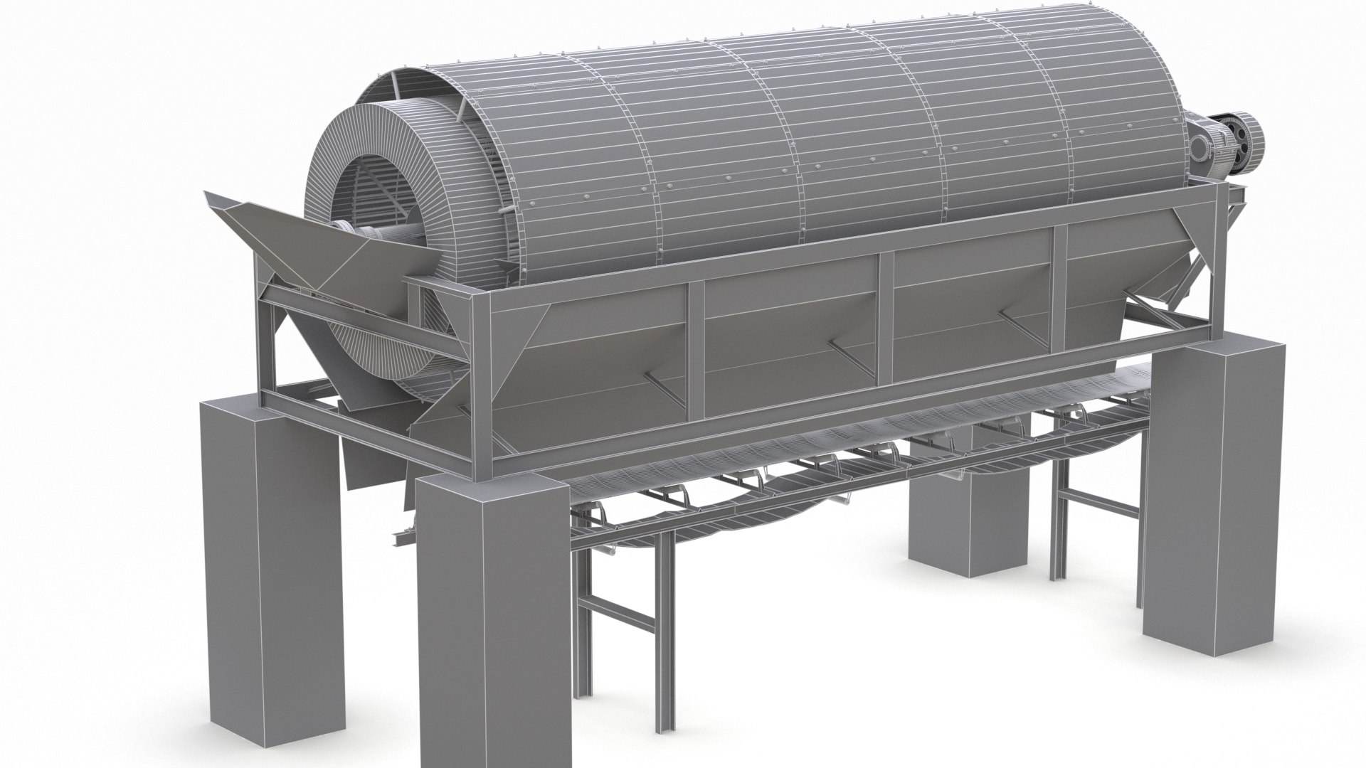 Drum Screening Machine 3D Model - TurboSquid 2265712