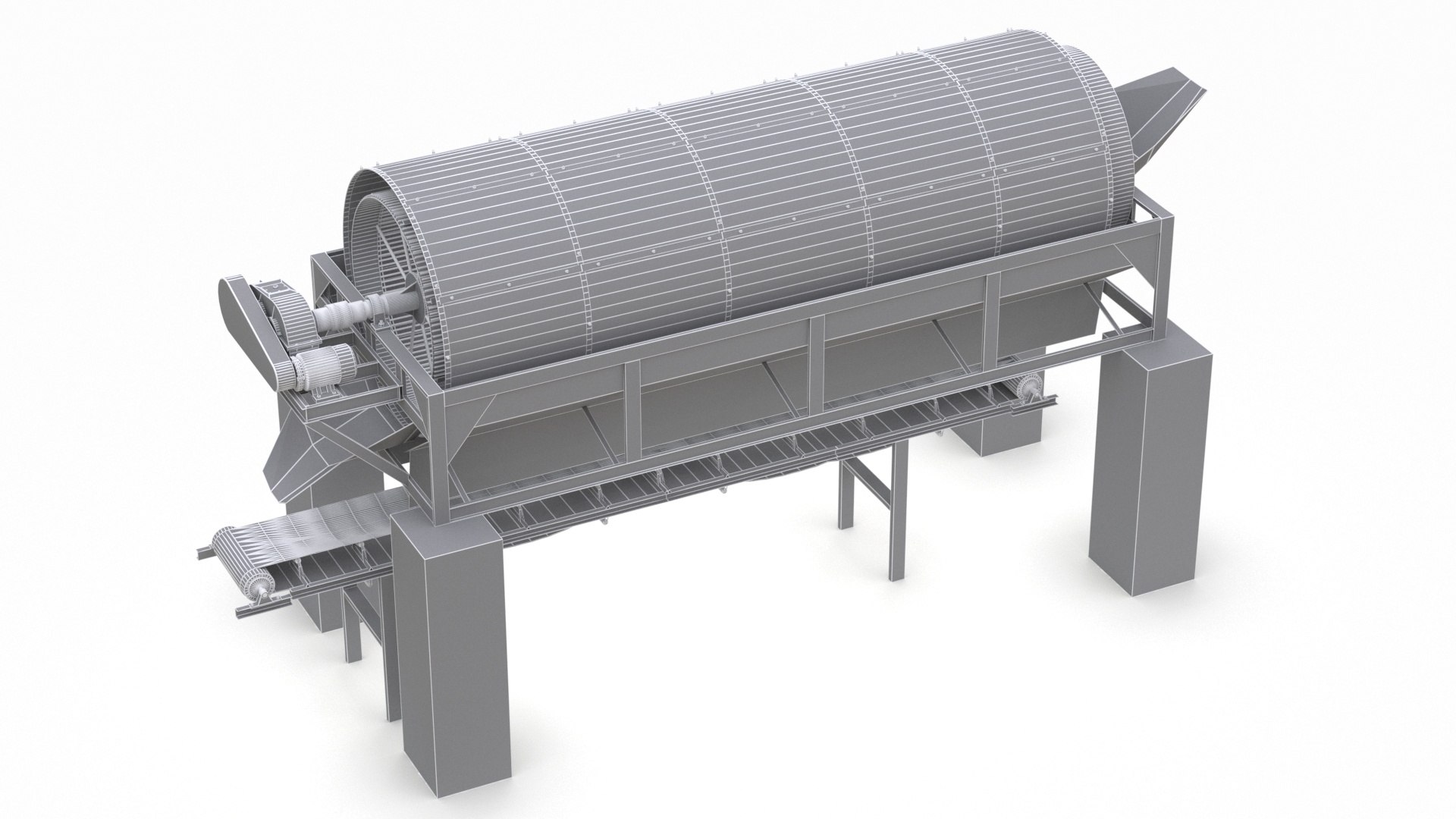 Drum Screening Machine 3D Model - TurboSquid 2265712