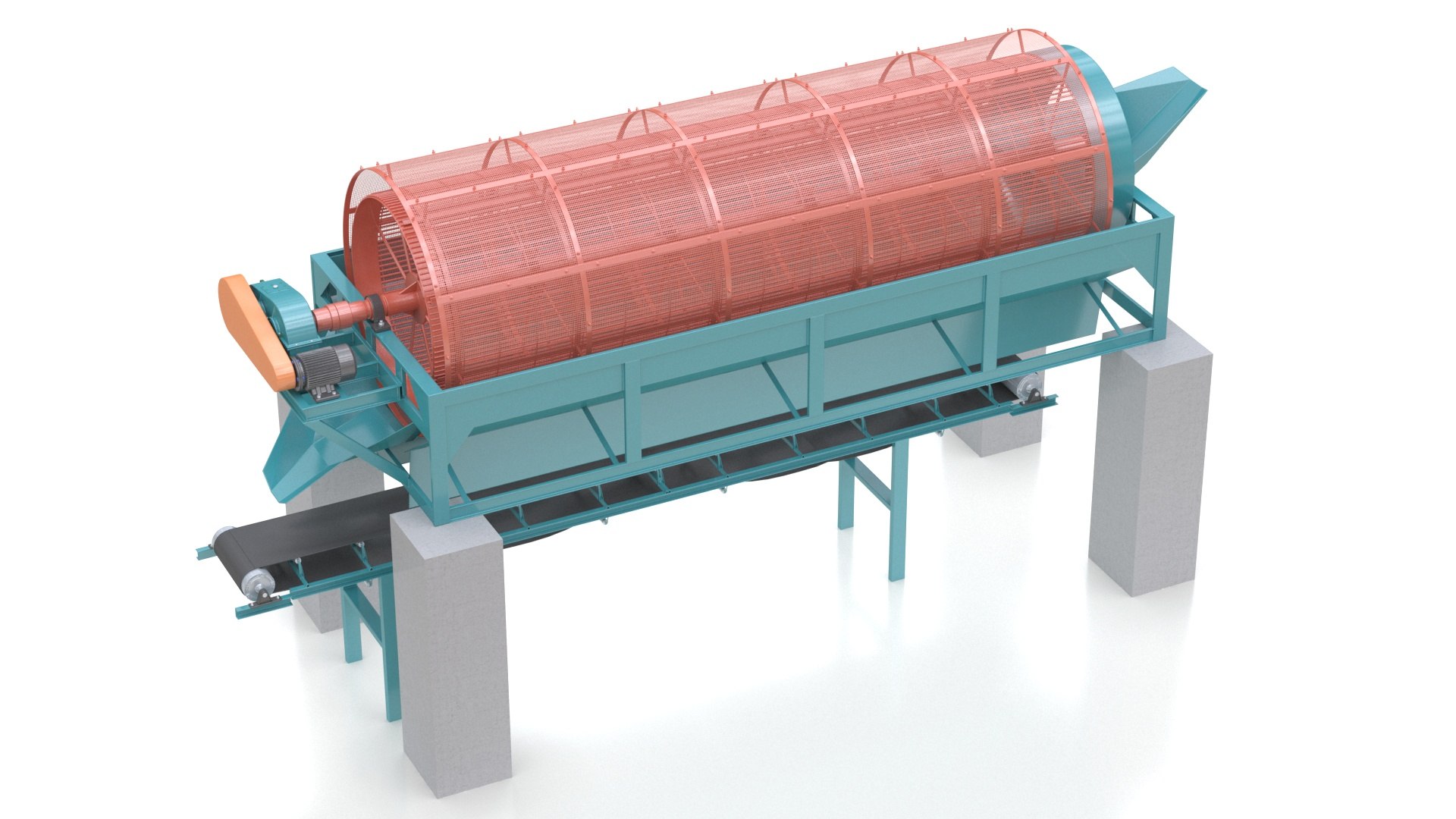 Drum Screening Machine 3D Model - TurboSquid 2265712