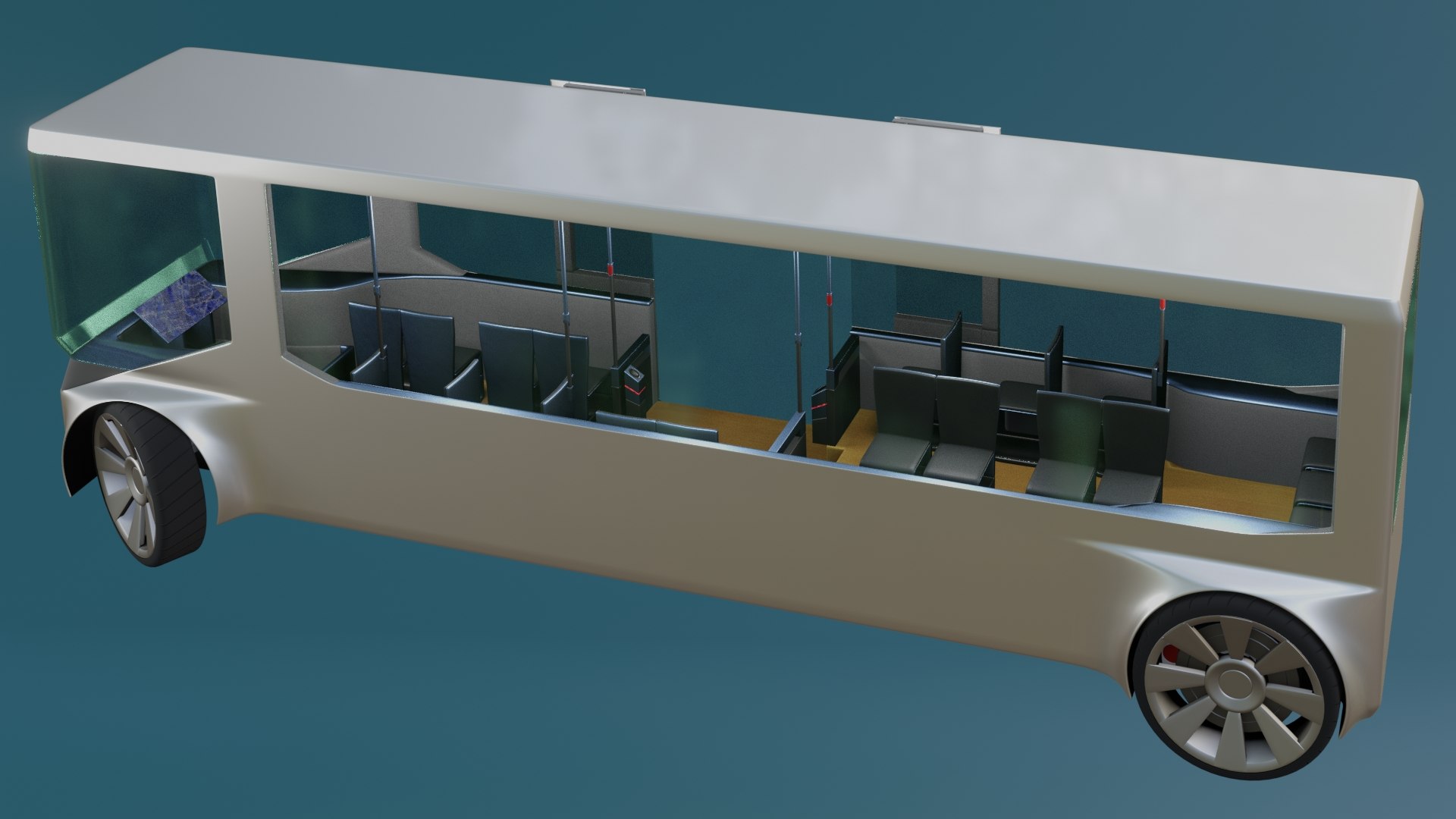 Autonomous Bus Interior 3D Model - TurboSquid 1665102