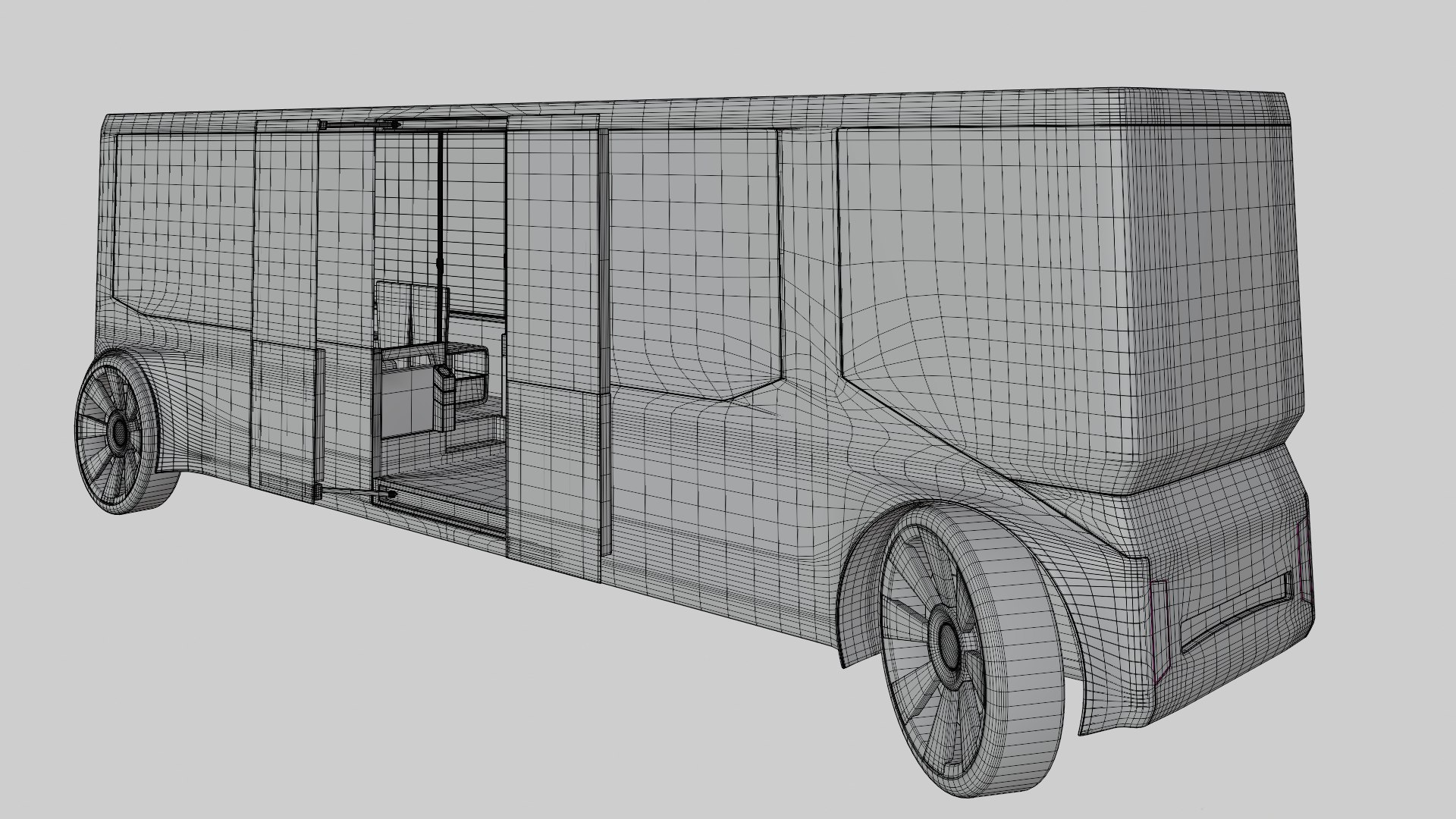 Autonomous bus interior 3D model - TurboSquid 1665102