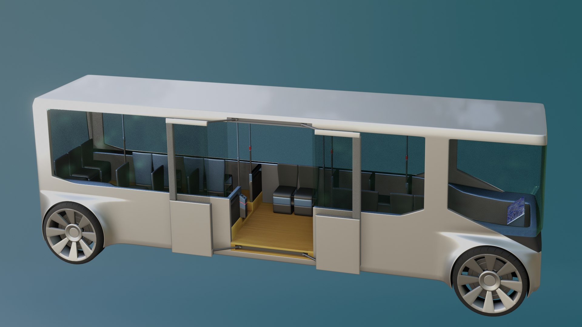 Autonomous Bus Interior 3D Model - TurboSquid 1665102