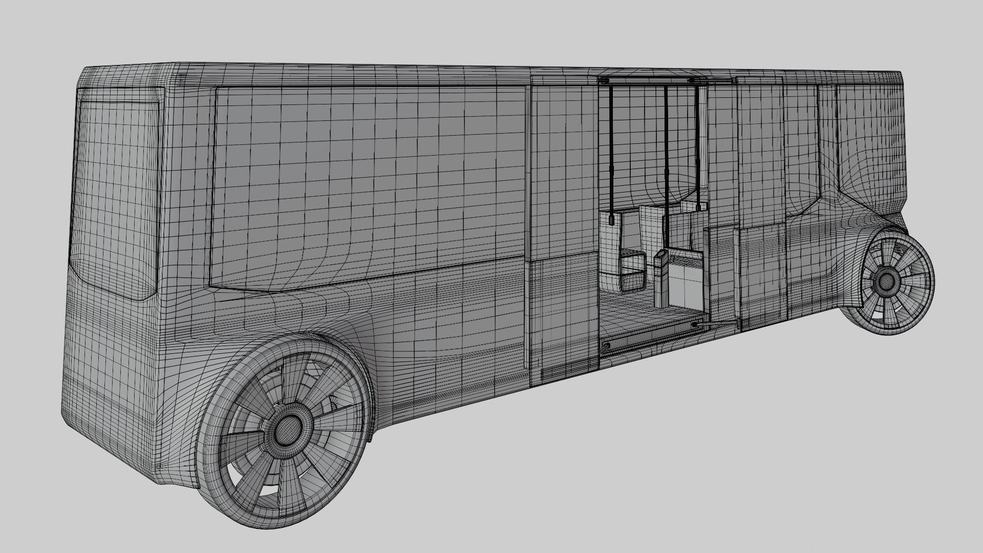 Autonomous bus interior 3D model - TurboSquid 1665102