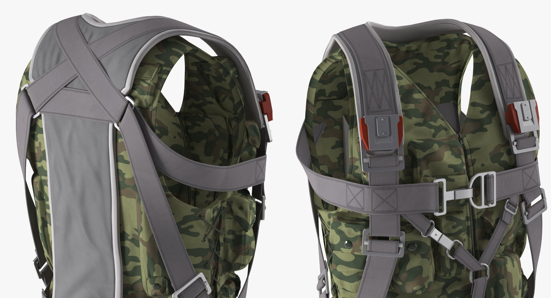jet fighter pilot vest 3d model