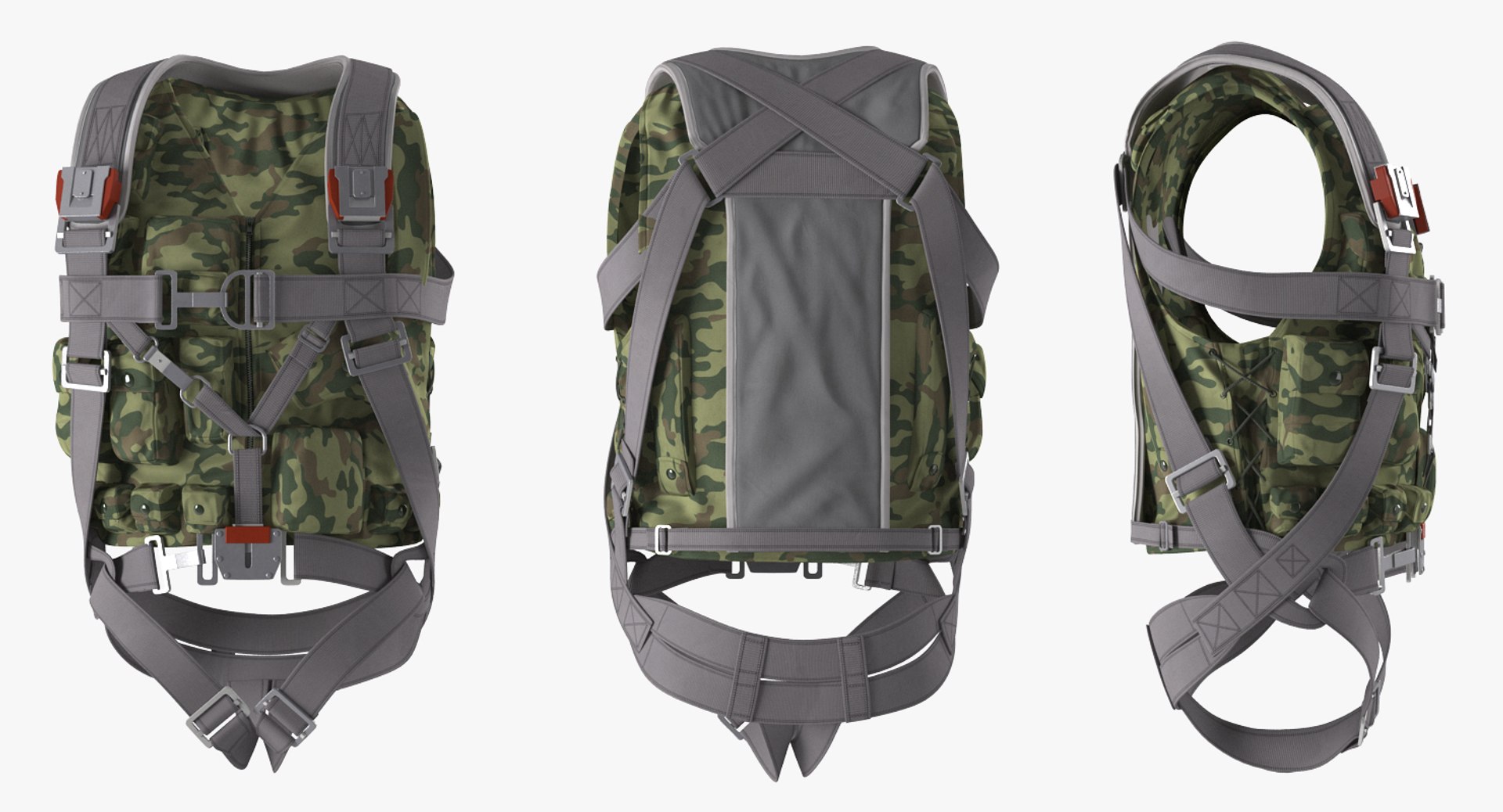 Jet Fighter Pilot Vest 3d Model