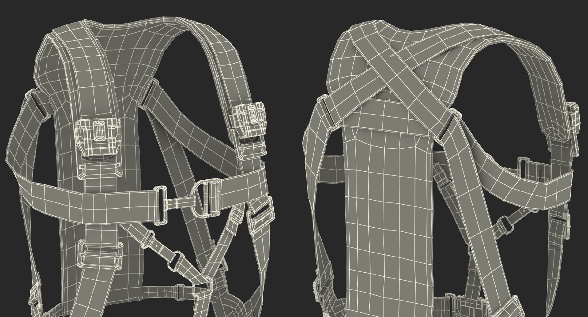 jet fighter pilot vest 3d model