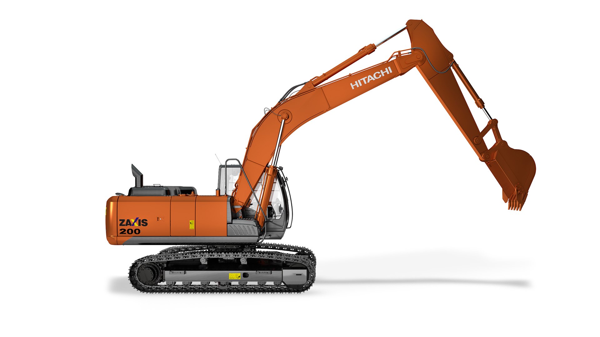 3D Realistic Hitachi Zx200 Zx-5 Model - TurboSquid 1448085