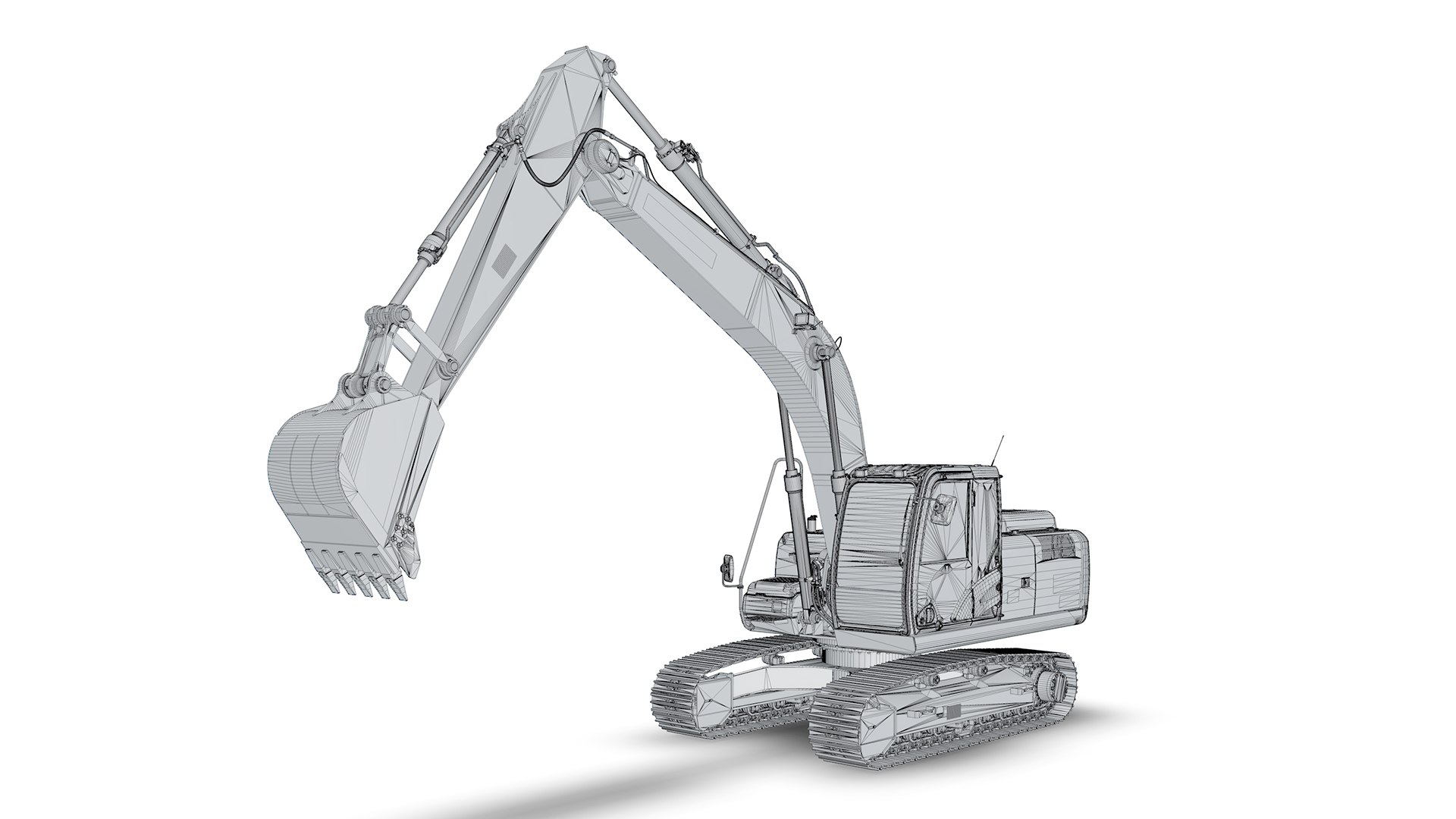 3D Realistic Hitachi Zx200 Zx-5 Model - TurboSquid 1448085